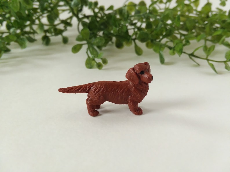 Tiny Dachshund Figurine - Soft Plastic Wiener Dog for Fairy Garden ...