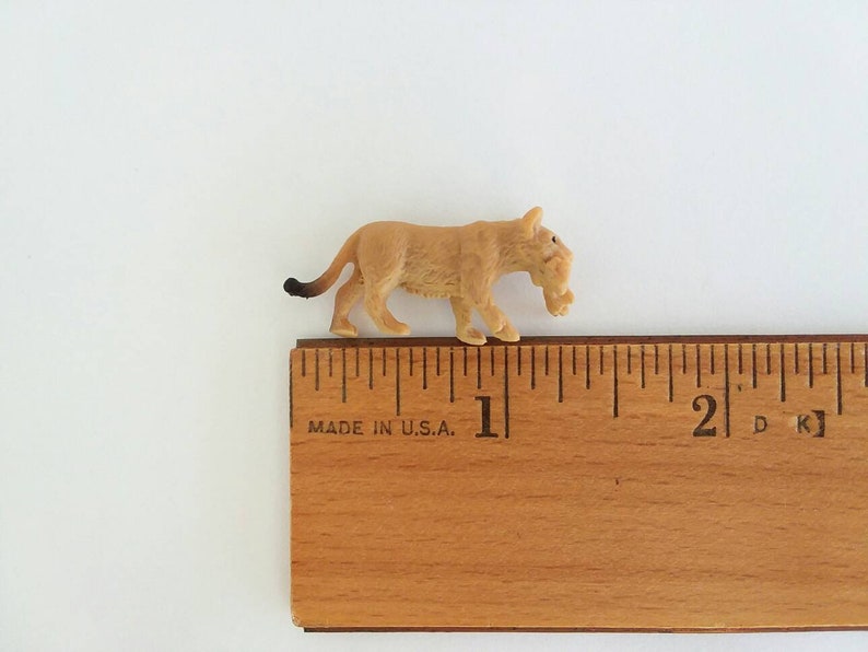 Tiny Lioness With Cub Figurine - Soft Plastic Animal for Fairy Garden ...