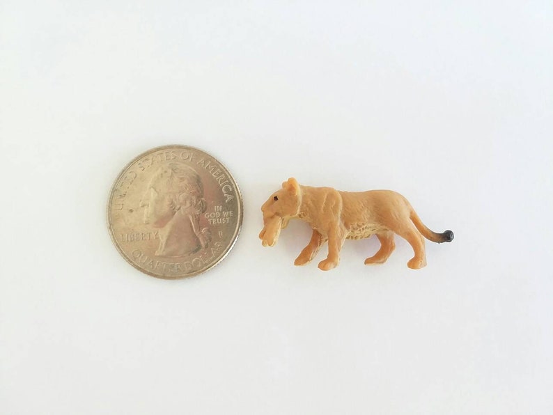 Tiny Lioness With Cub Figurine - Soft Plastic Animal for Fairy Garden ...