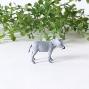 Tiny Donkey Figurine - Soft Plastic Animal for Fairy Garden, Diorama ...