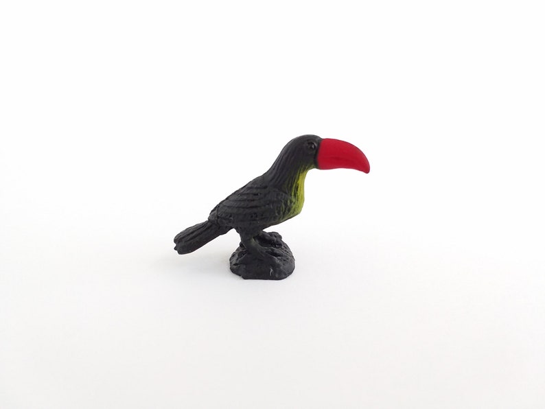Tiny Toucan Figurine Soft Plastic Bird for Fairy Garden - Etsy