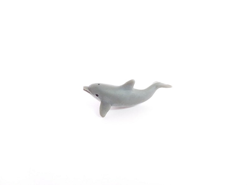 Tiny Dolphin Figurine - Soft Plastic Animal for Diorama or Aquarium ...