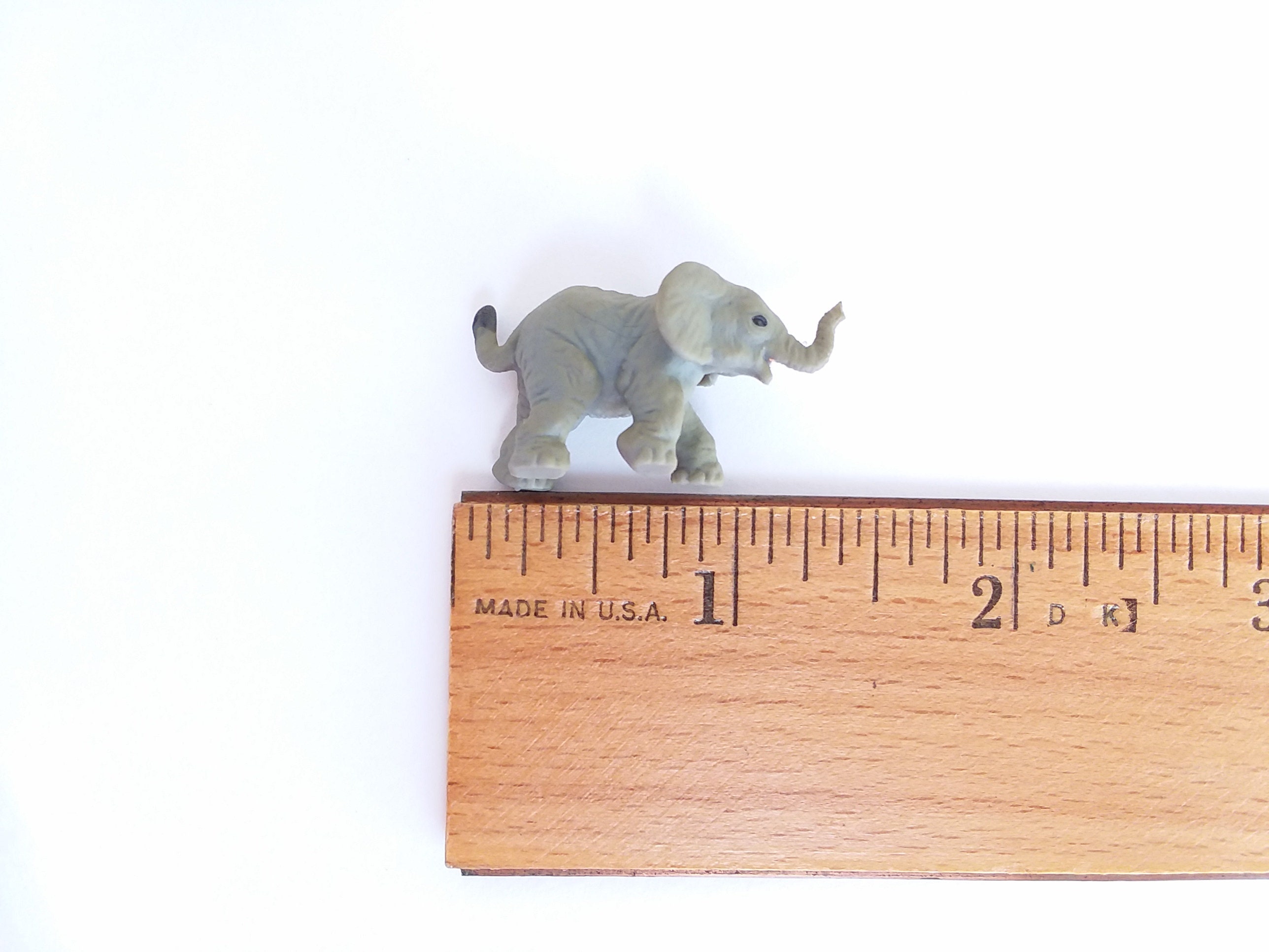Tiny Elephant Figurine - Soft Plastic Animal for Fairy Garden, Diorama ...