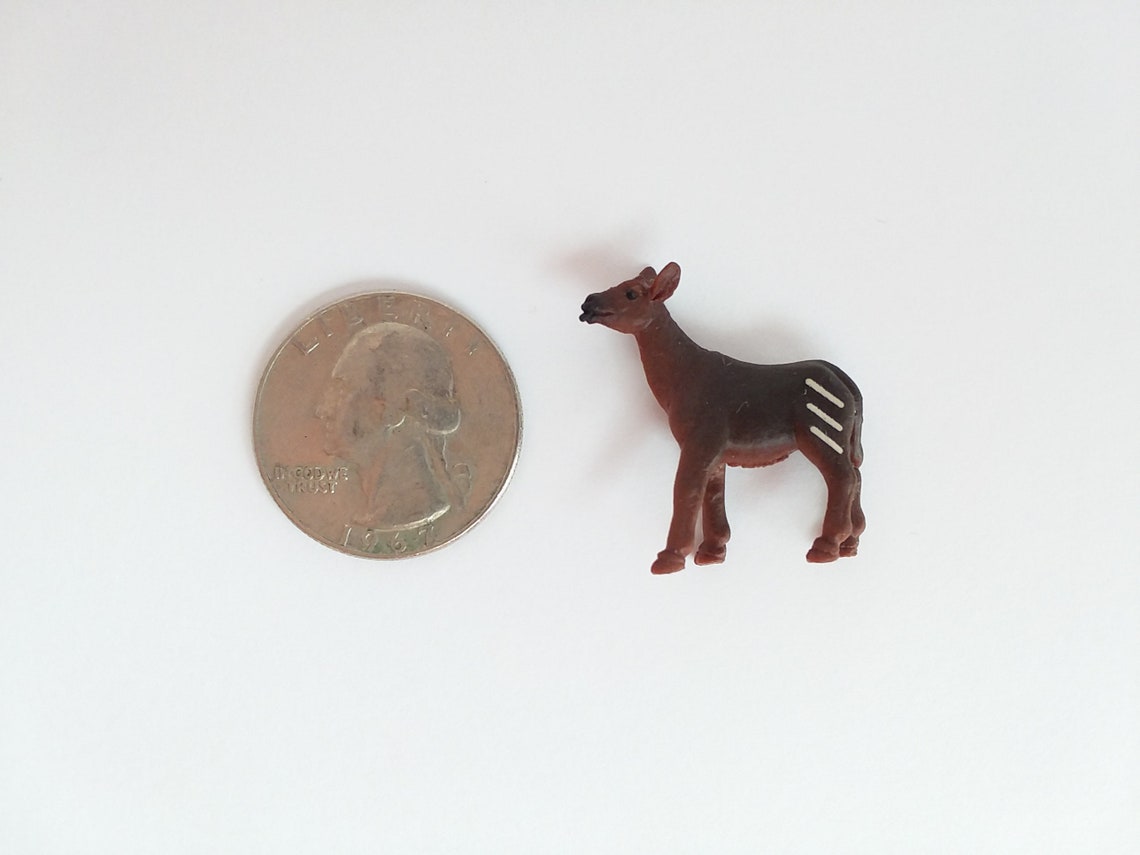 Tiny Okapi Figurine Soft Plastic Animal for Fairy Garden | Etsy