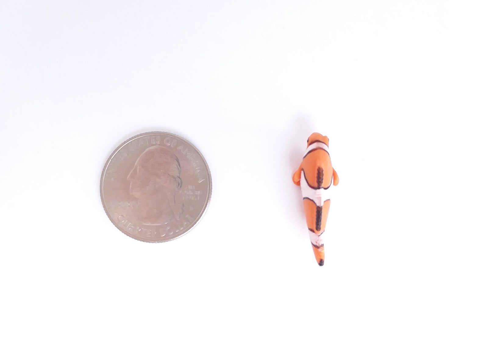 Tiny Clown Fish Figurine - Soft Plastic Animal for Diorama or Aquarium ...