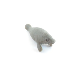 Tiny Manatee Figurine - Soft Plastic Animal for Diorama or Aquarium ...