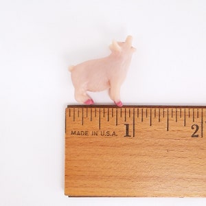 Tiny Pig Figurine - Soft Plastic Animal for Fairy Garden, Diorama, or ...