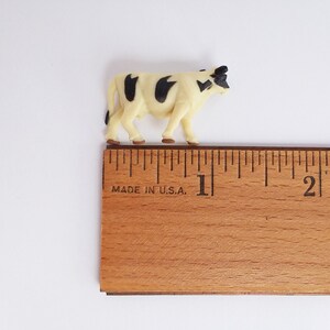 Tiny Dairy Cow Figurine - Soft Plastic Animal for Fairy Garden, Diorama ...