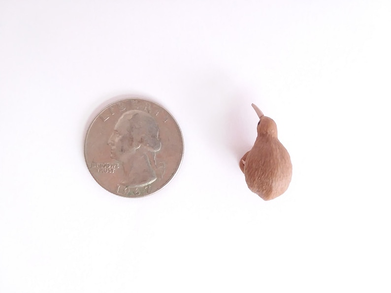 Tiny Kiwi Bird Figurine - Soft Plastic Bird for Fairy Garden, Diorama ...