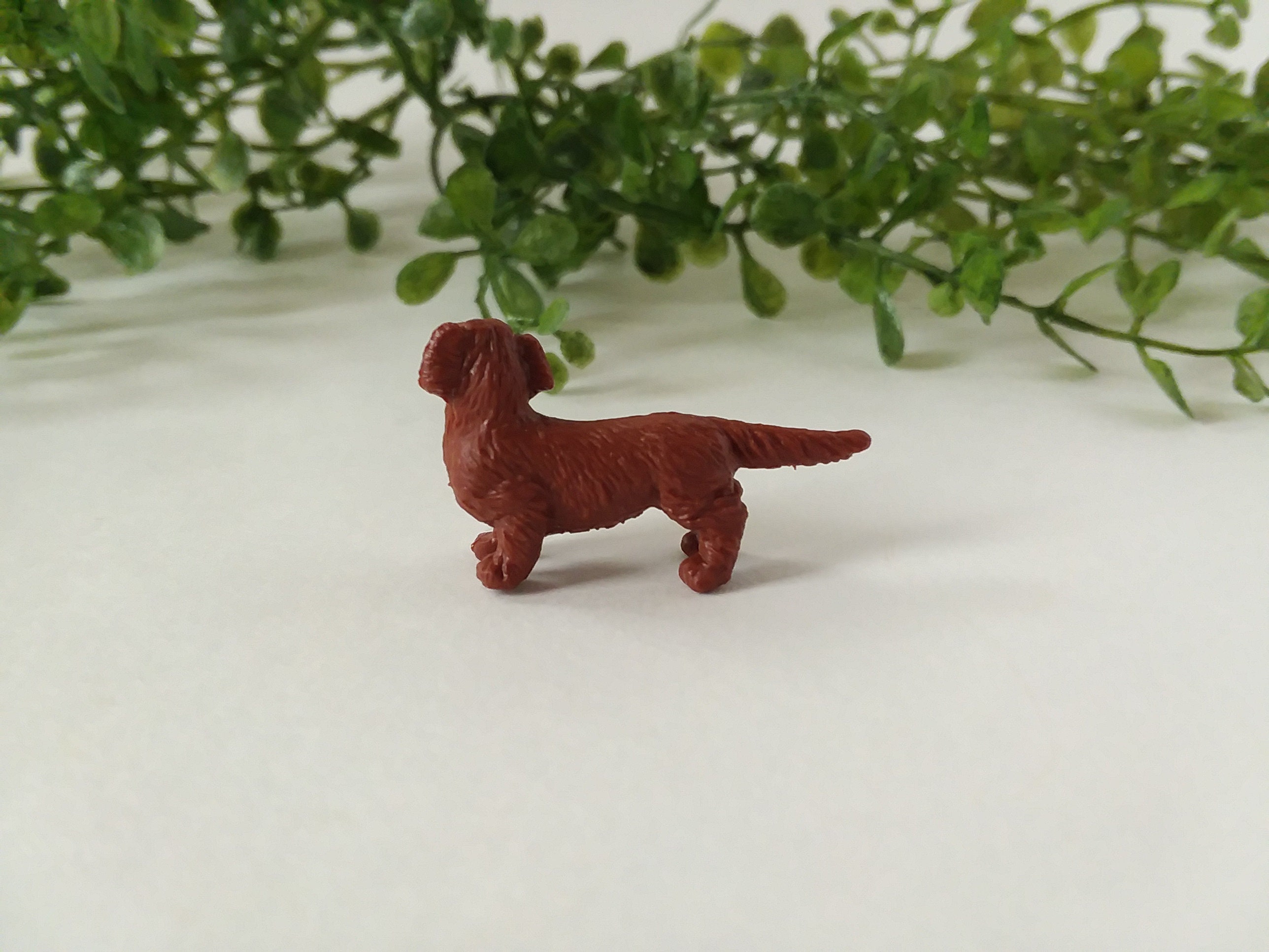 Tiny Dachshund Figurine - Soft Plastic Wiener Dog for Fairy Garden ...