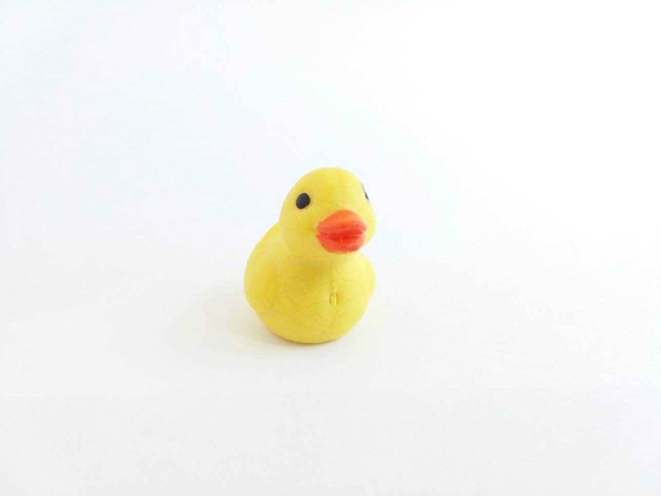 Tiny Rubber Ducky Figurine - Soft Plastic Duck for Diorama or Dollhouse ...