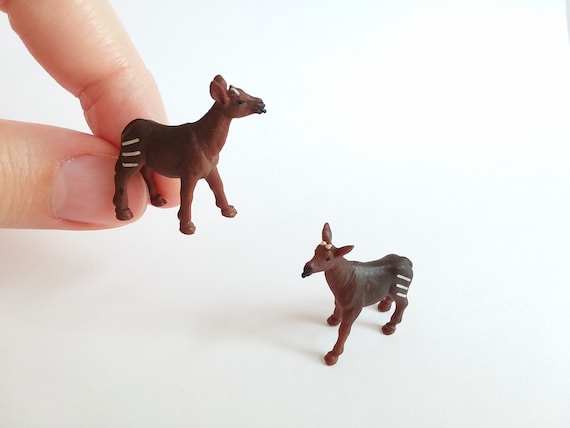 Tiny Okapi Figurine Soft Plastic Animal for Fairy Garden | Etsy