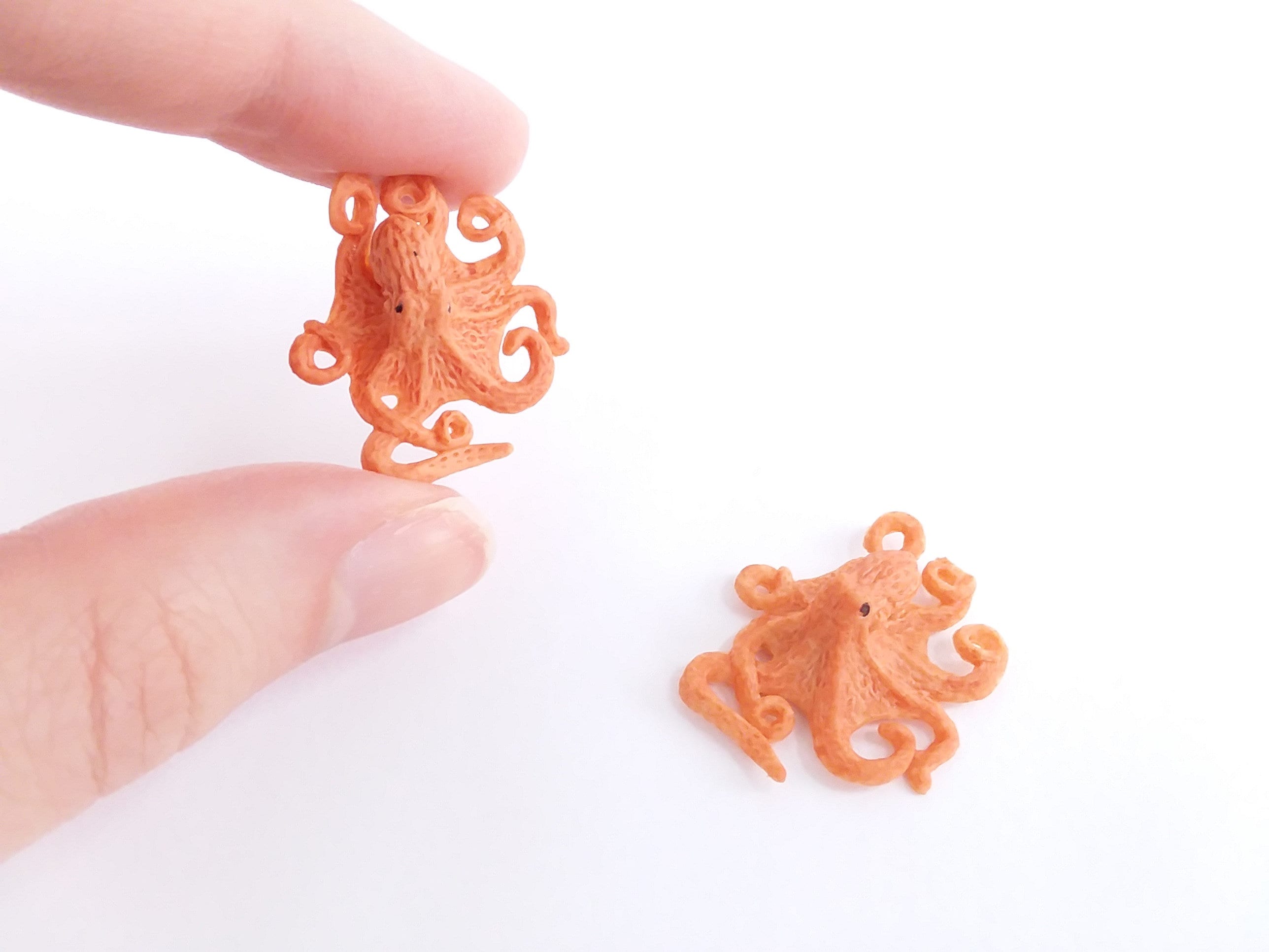 Tiny Octopus Figurine Soft Plastic Animal for Diorama or | Etsy