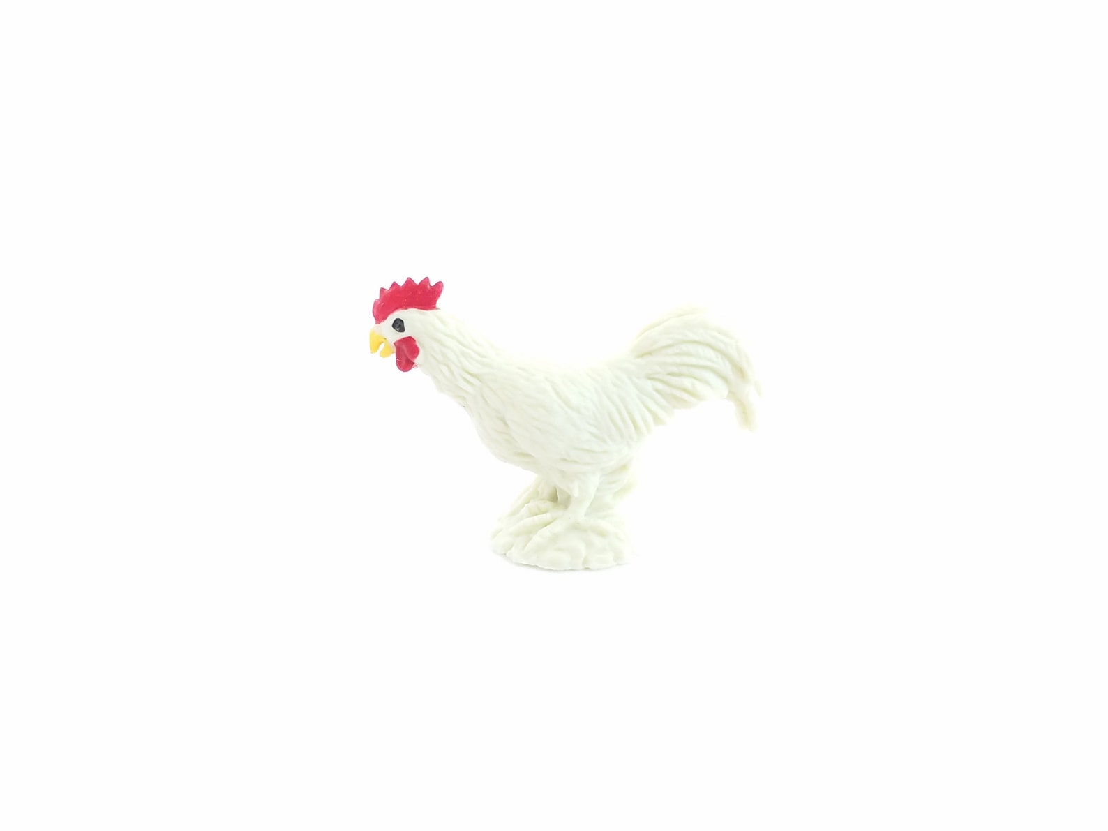 Tiny Rooster Figurine Soft Plastic Chicken for Fairy Garden - Etsy