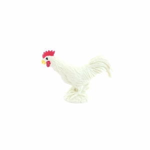 Tiny Rooster Figurine - Soft Plastic Chicken for Fairy Garden, Diorama ...