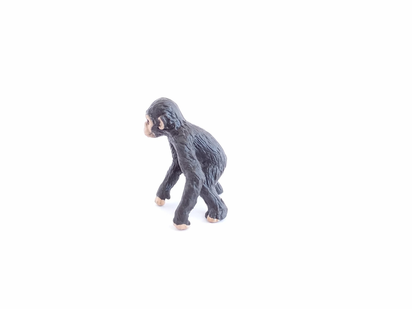 Tiny Chimpanzee Figurine Soft Plastic Monkey for Fairy Garden, Diorama ...
