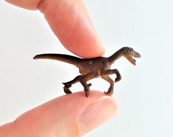 TINY MINIATURE DINOSAUR Raptor Figurine Figure Fairy Garden - Etsy