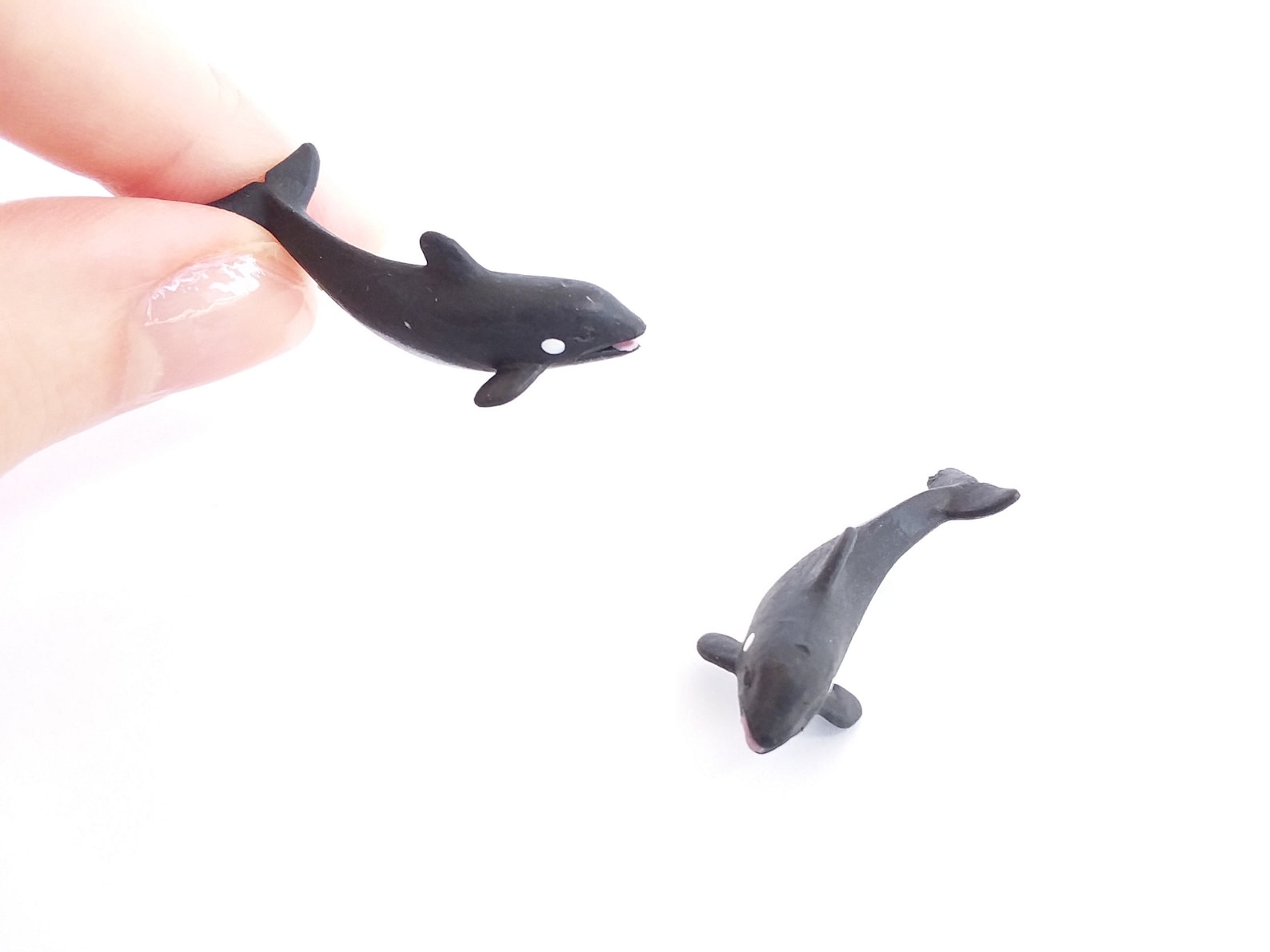 Tiny Killer Whale Figurine Soft Plastic Orca for Diorama or | Etsy