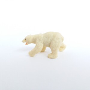 Tiny Polar Bear Figurine - Soft Plastic Animal for Diorama or Terrarium ...