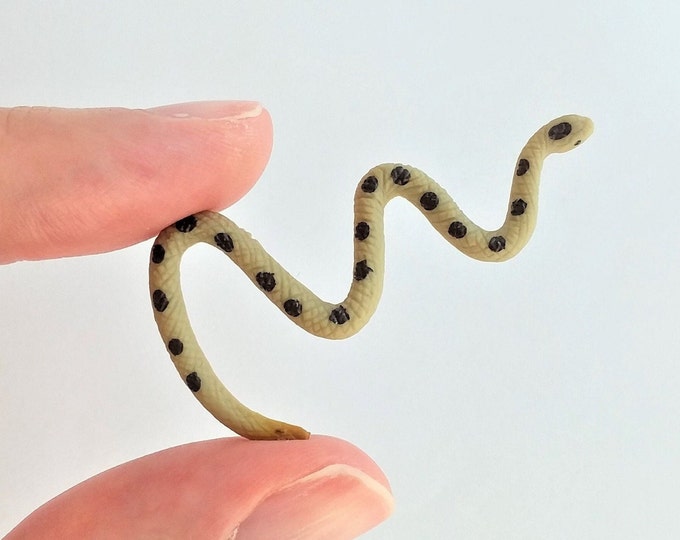 Tiny Rattlesnake Figurine - Soft Plastic Snake for Fairy Garden ...