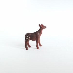 Tiny Okapi Figurine - Soft Plastic Animal for Fairy Garden, Diorama, or ...