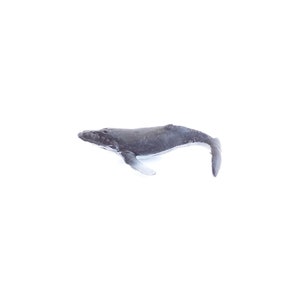 Tiny Humpback Whale Figurine - Soft Plastic Animal for Diorama or ...