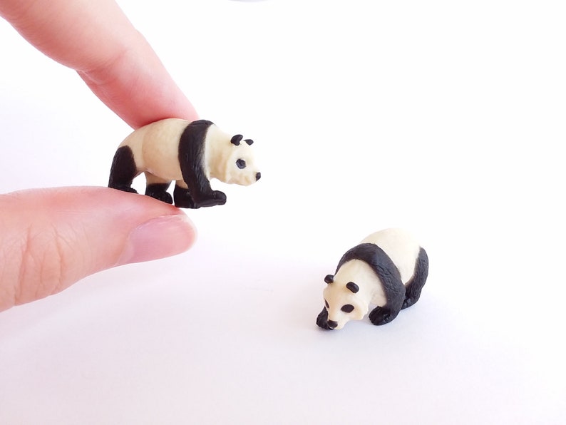 Tiny Panda Figurine Soft Plastic Bear for Fairy Garden - Etsy
