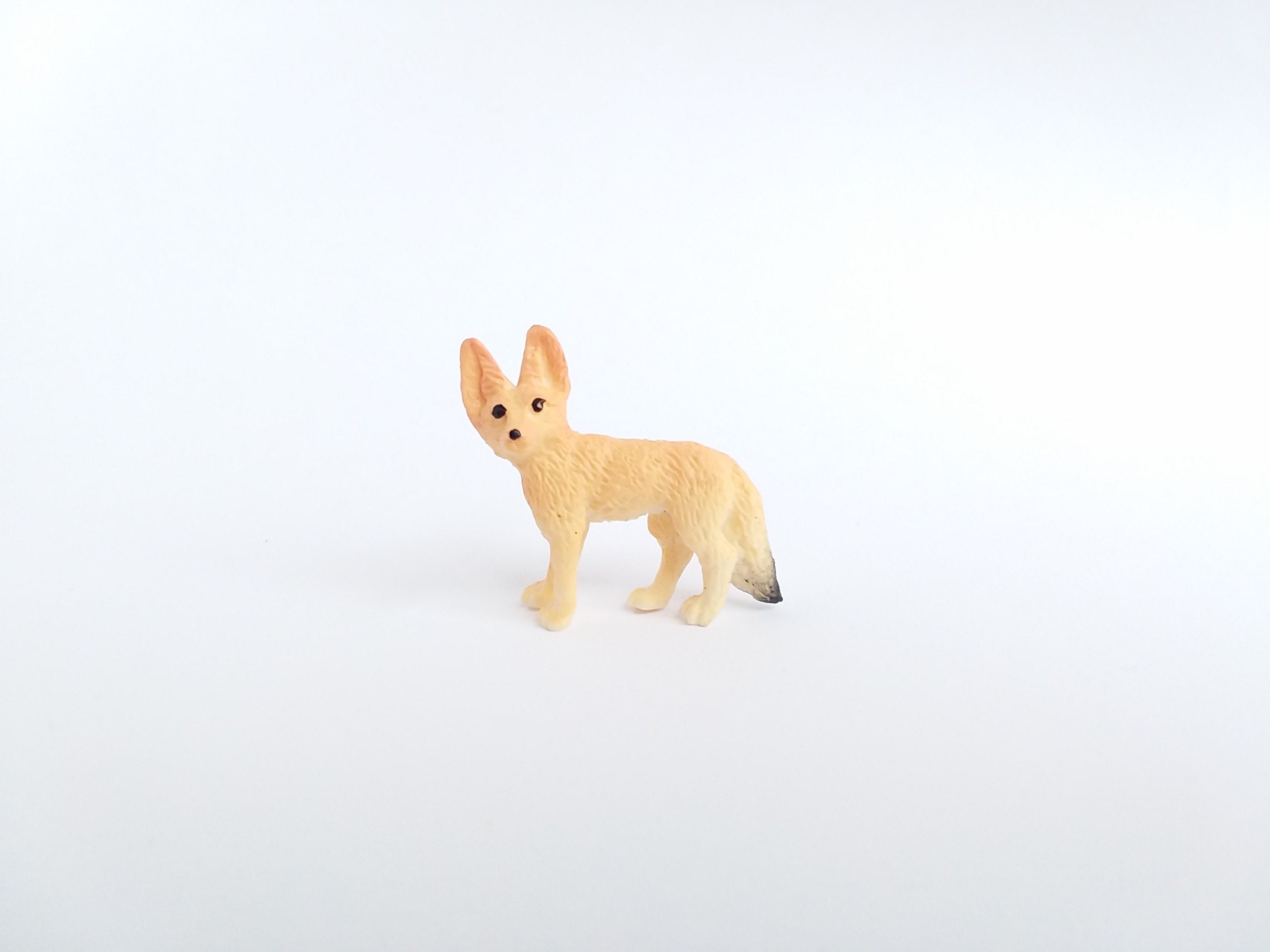 Tiny Fennec Fox Figurine - Soft Plastic Animal for Fairy Garden ...