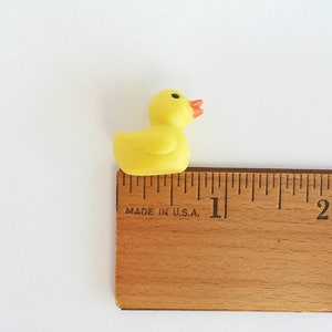 Tiny Rubber Ducky Figurine - Soft Plastic Duck for Diorama or Dollhouse ...