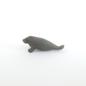 Tiny Manatee Figurine - Soft Plastic Animal for Diorama or Aquarium ...