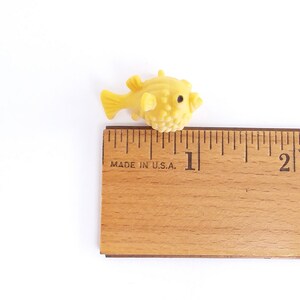 Tiny Pufferfish Figurine - Soft Plastic Puffer for Diorama, Aquarium ...