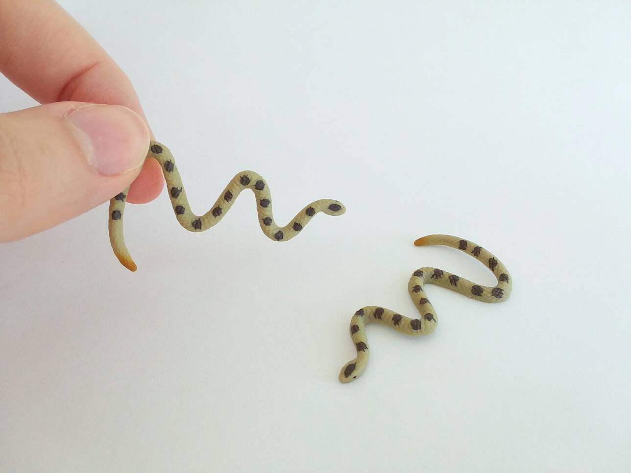 Tiny Rattlesnake Figurine Soft Plastic Snake for Fairy | Etsy