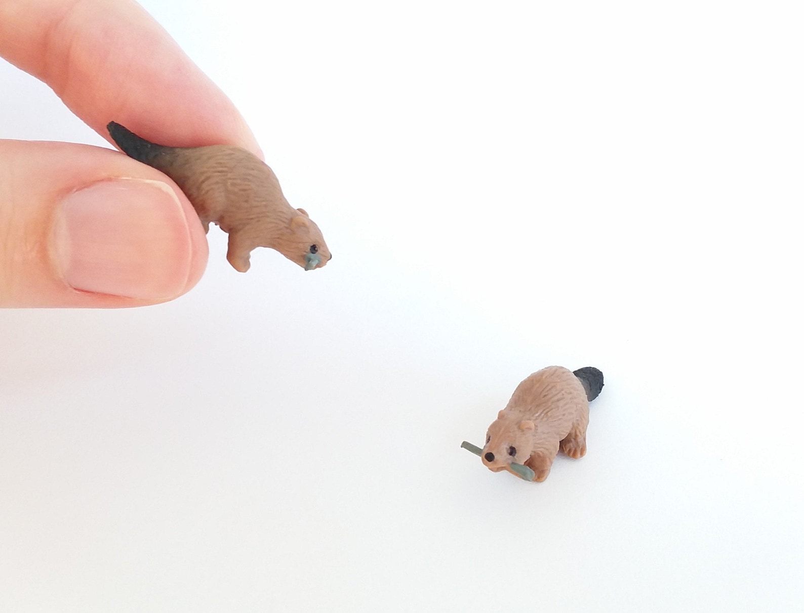 Tiny Beaver Figurine Soft Plastic Animal for Fairy Garden | Etsy