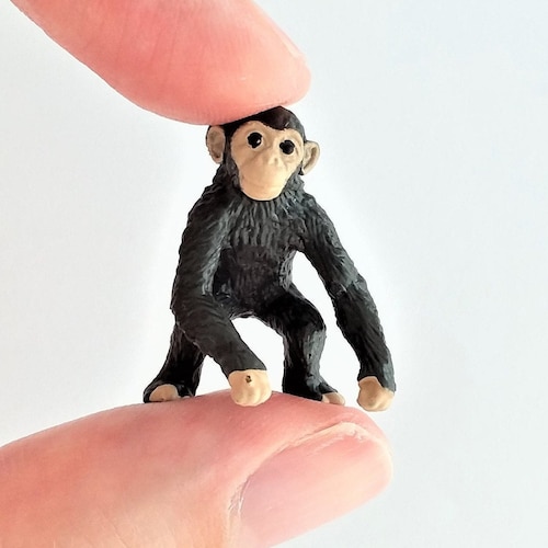 MINIATURE CHIMPANZEE: Tiny Animal Figurine CHIMP Figure - Etsy