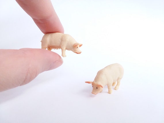 Tiny Sow Figurine Soft Plastic Pig for Fairy Garden - Etsy