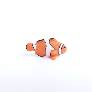Tiny Clown Fish Figurine - Soft Plastic Animal for Diorama or Aquarium ...