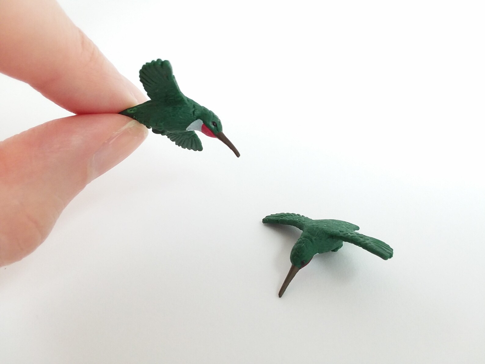Tiny Hummingbird Figurine Soft Plastic Bird for Fairy - Etsy
