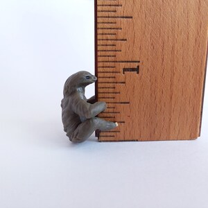 Tiny Sloth Figurine - Soft Plastic Animal for Fairy Garden, Diorama, or ...