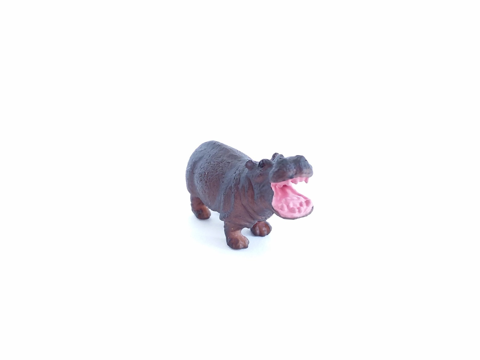 Tiny Hippo Figurine - Soft Plastic Hippopotamus for Fairy Garden ...