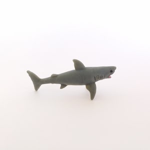 Tiny Great White Shark Figurine - Soft Plastic Animal for Diorama or ...