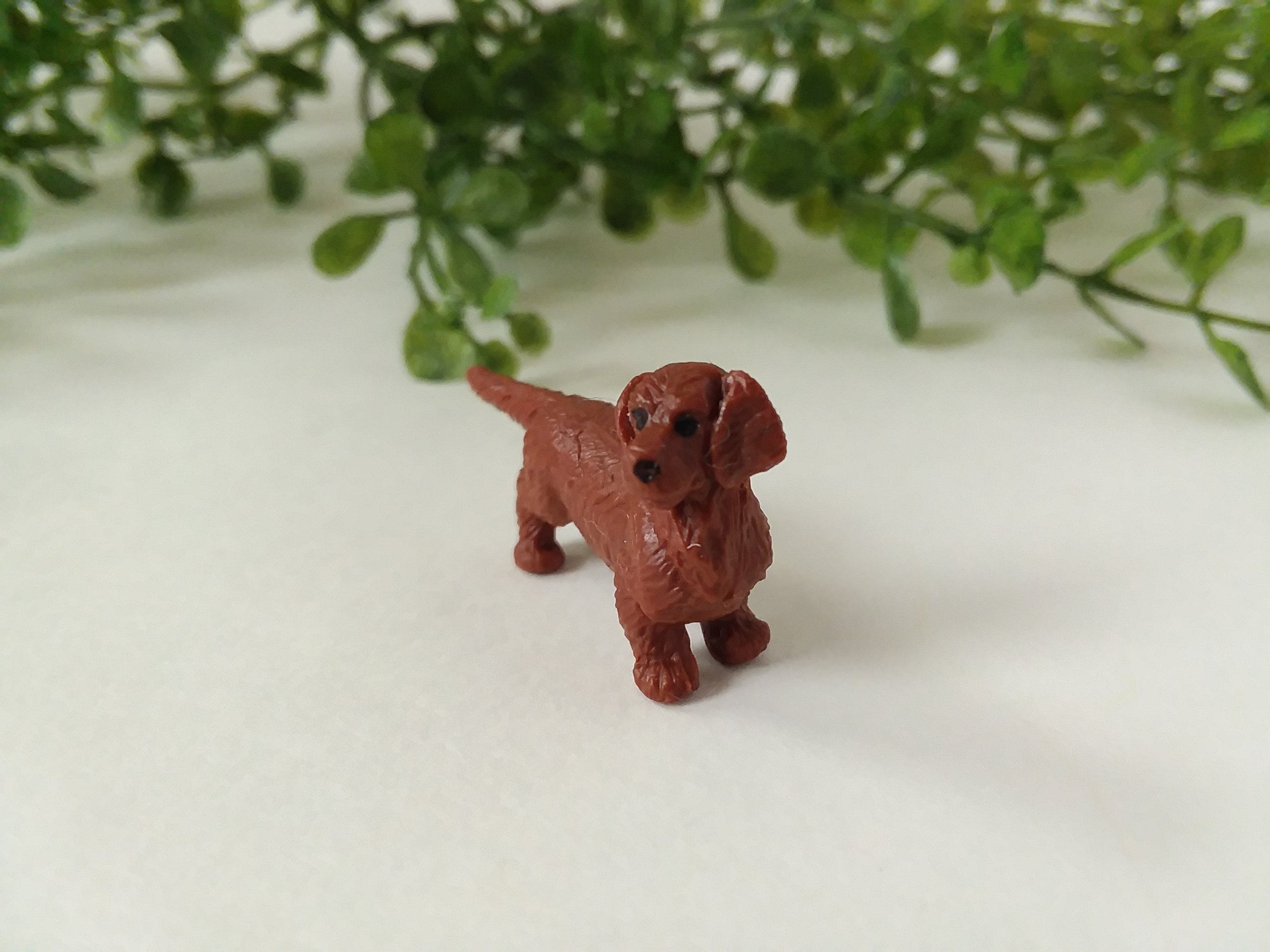 Tiny Dachshund Figurine - Soft Plastic Wiener Dog for Fairy Garden ...