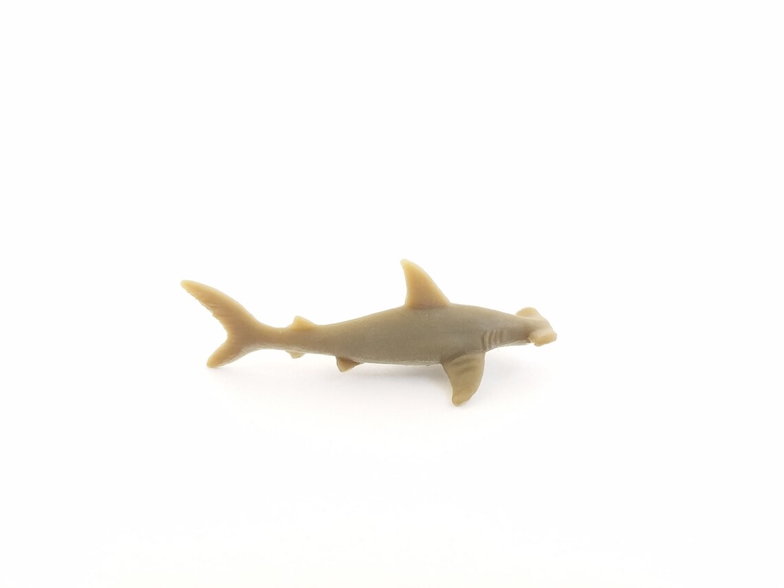 Tiny Hammerhead Shark Figurine - Soft Plastic Animal for Diorama or ...
