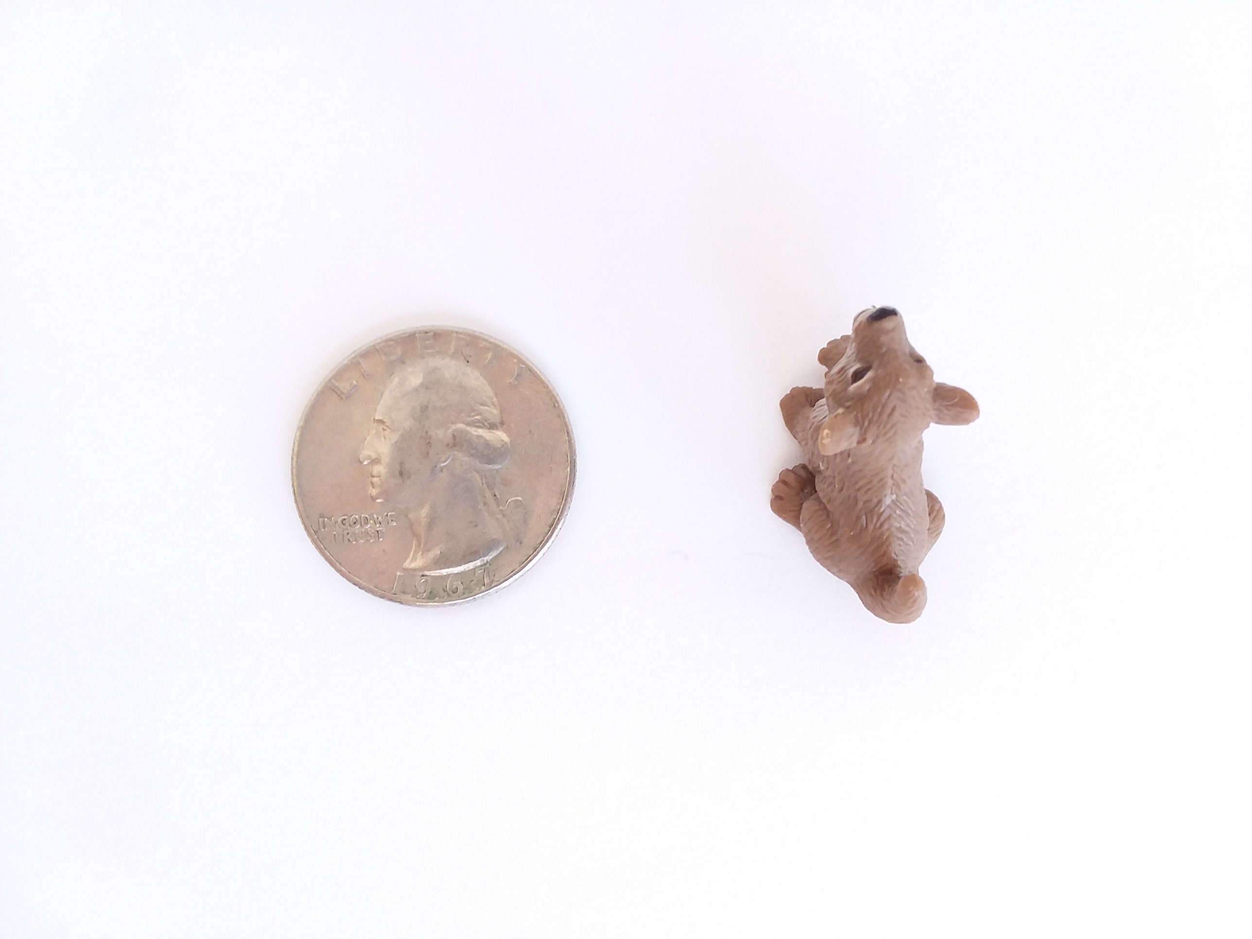 Tiny Wolf Cub Figurine - Soft Plastic Animal for Fairy Garden, Diorama ...