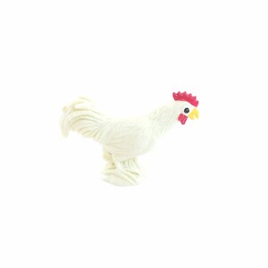 Tiny Rooster Figurine - Soft Plastic Chicken for Fairy Garden, Diorama ...