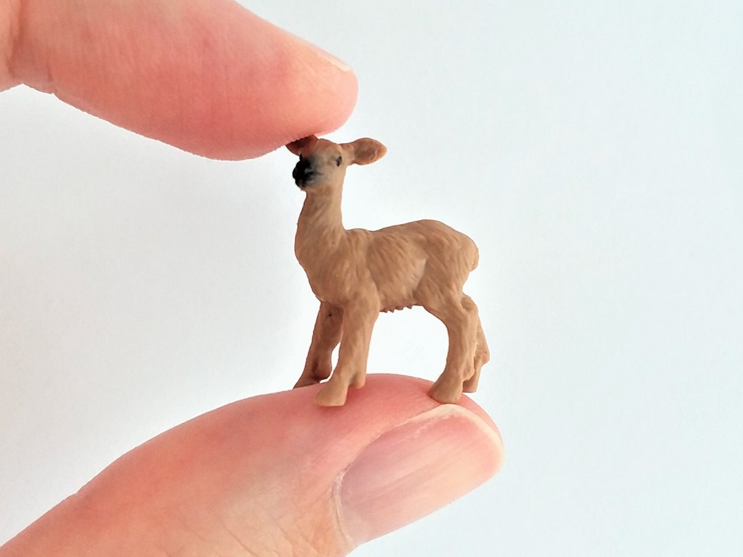 Tiny Deer Figurine - Soft Plastic Doe for Fairy Garden, Diorama, or ...