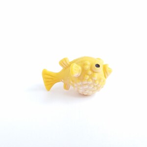 Tiny Pufferfish Figurine - Soft Plastic Puffer for Diorama, Aquarium ...