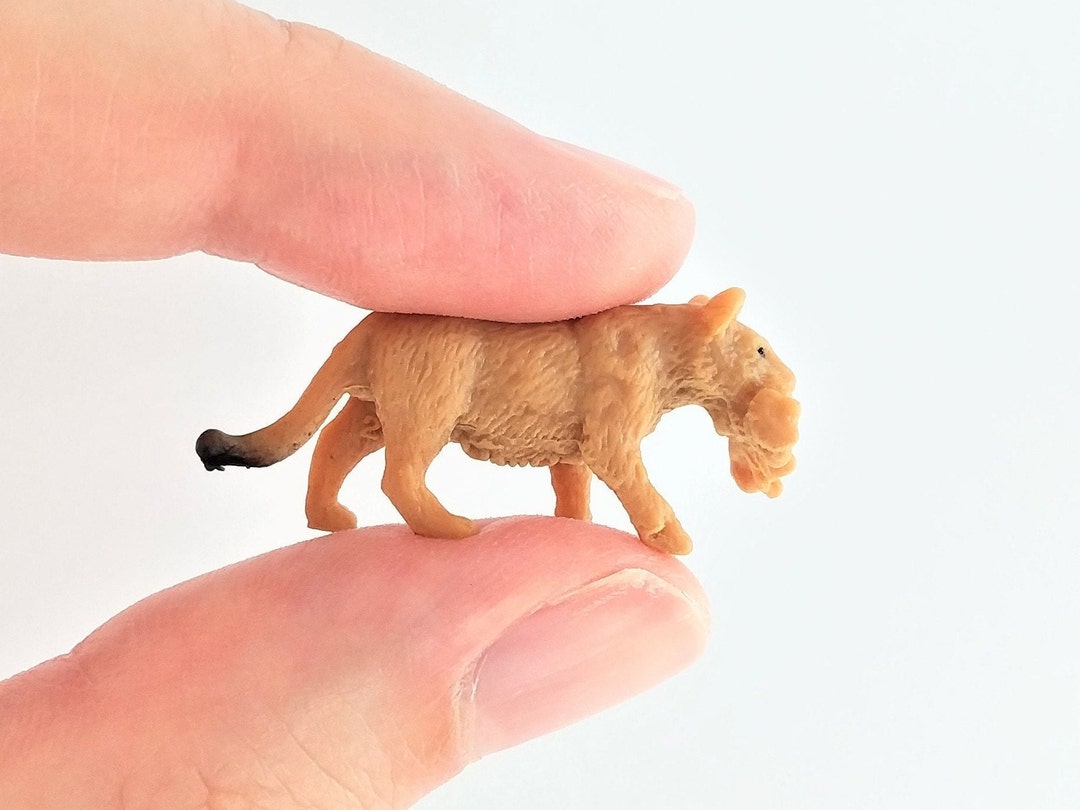 Tiny Lioness With Cub Figurine - Soft Plastic Animal for Fairy Garden ...