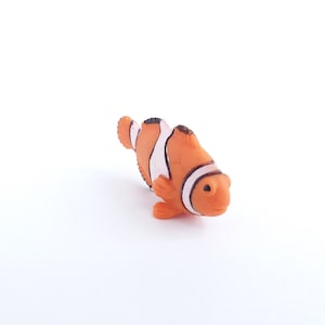 Tiny Clown Fish Figurine - Soft Plastic Animal for Diorama or Aquarium ...