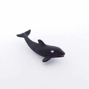 Tiny Killer Whale Figurine - Soft Plastic Orca for Diorama or Aquarium ...