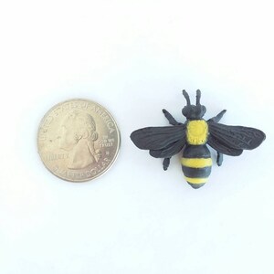 Bee Figurine - Soft Plastic Honeybee for Fairy Garden, Diorama, or ...